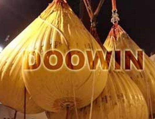 500Ton Offshore Crane Load Testing With Water Bags - DOOWIN - Water ...