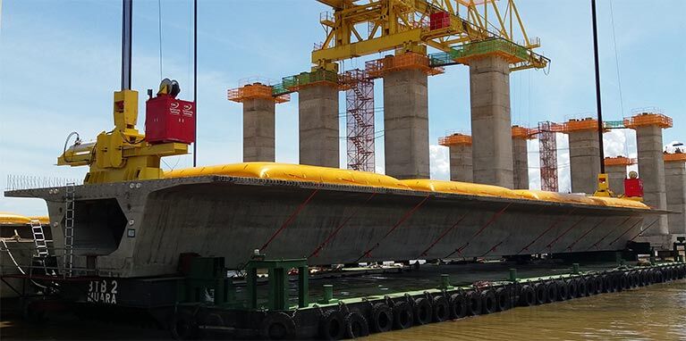 Bridge Load Testing with Proof Load Water Bags - DOOWIN